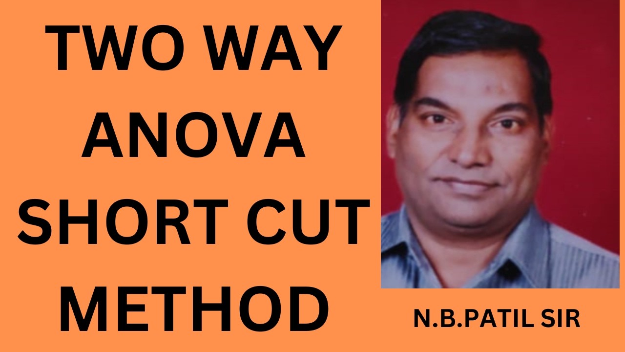 TWO WAY ANOVA SHORT CUT METHOD E1 #twowayanova #anova #anova - YouTube