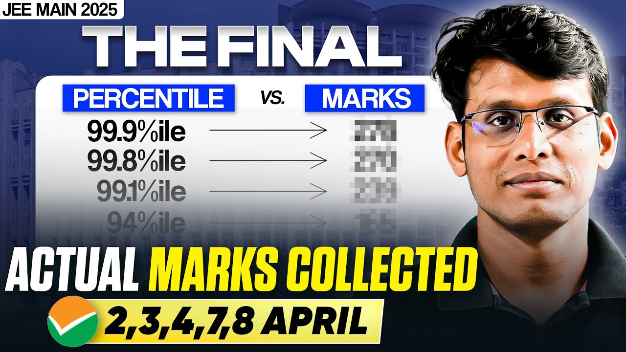 JEE Main 2025 April Attempt Marks vs Percentile | Actual Marks ...