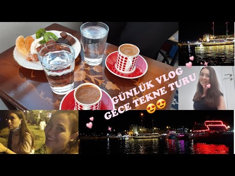 GECE SİNOP TURU-GECE TEKNE GEZİSİ||YENİ ALDIĞIM SAÇ DÜZLEŞTİRİCİSİNİ DENEDİM-2GÜNLÜK VLOG📽📽
