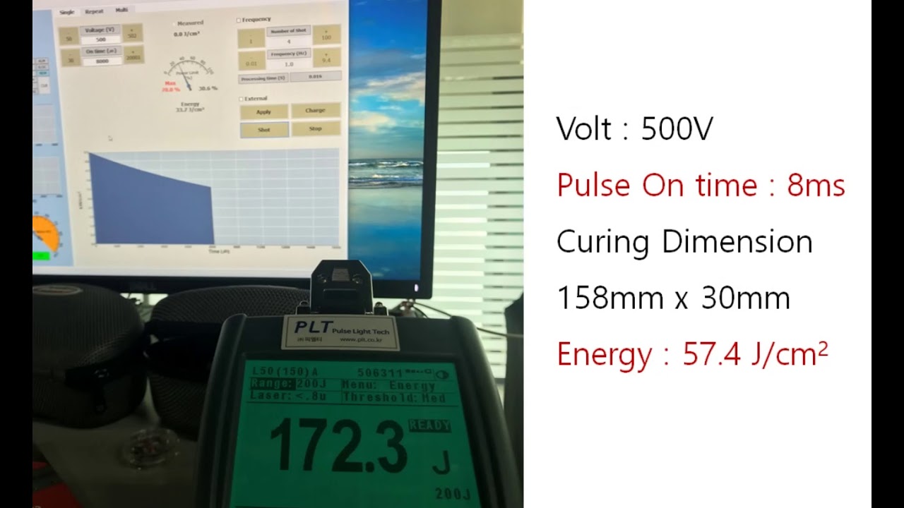 Using xenon uv flash lamp. Photonic curing & sintering system. 500V ...