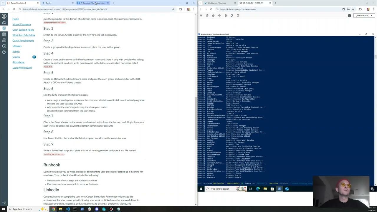 Windows Tutorial - PowerShell Scripting - Get Running Services, Adjusting GPO for Script ...