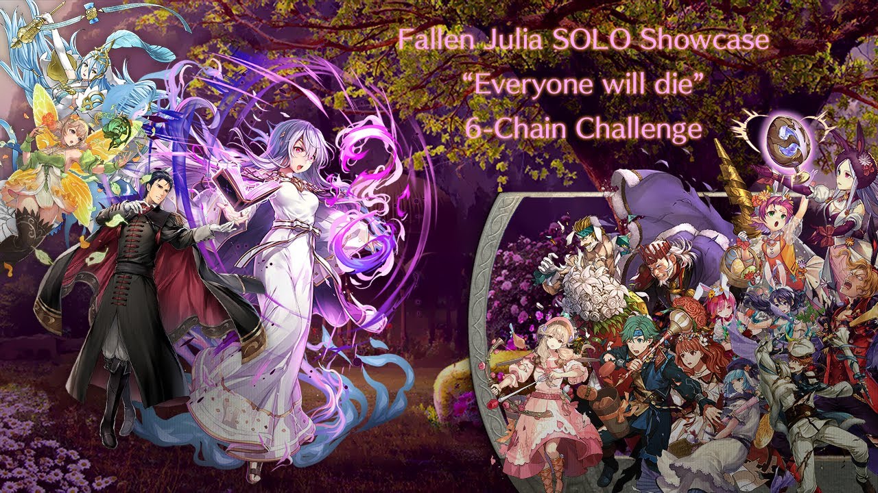 FEH Fire Emblem Heroes - Fallen Julia Solo Chain Maps - YouTube