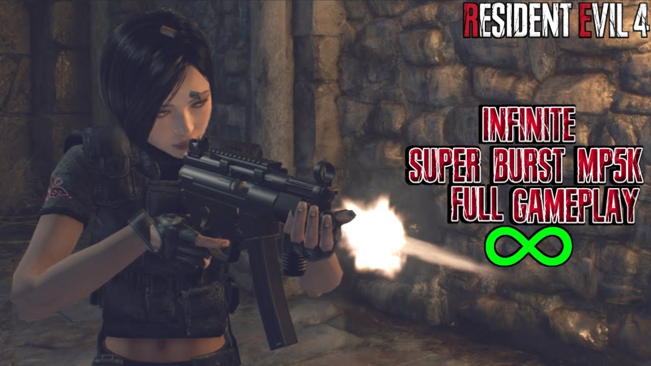 INFINITE SUPER BURST MP5K ONLY!! Full Gameplay - Resident Evil 4 Remake ...