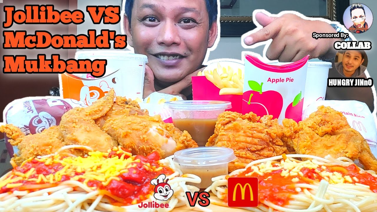 JOLLIBEE VS MCDONALD'S MUKBANG | MCDOLLIBEE | ONLINE COLLAB ...