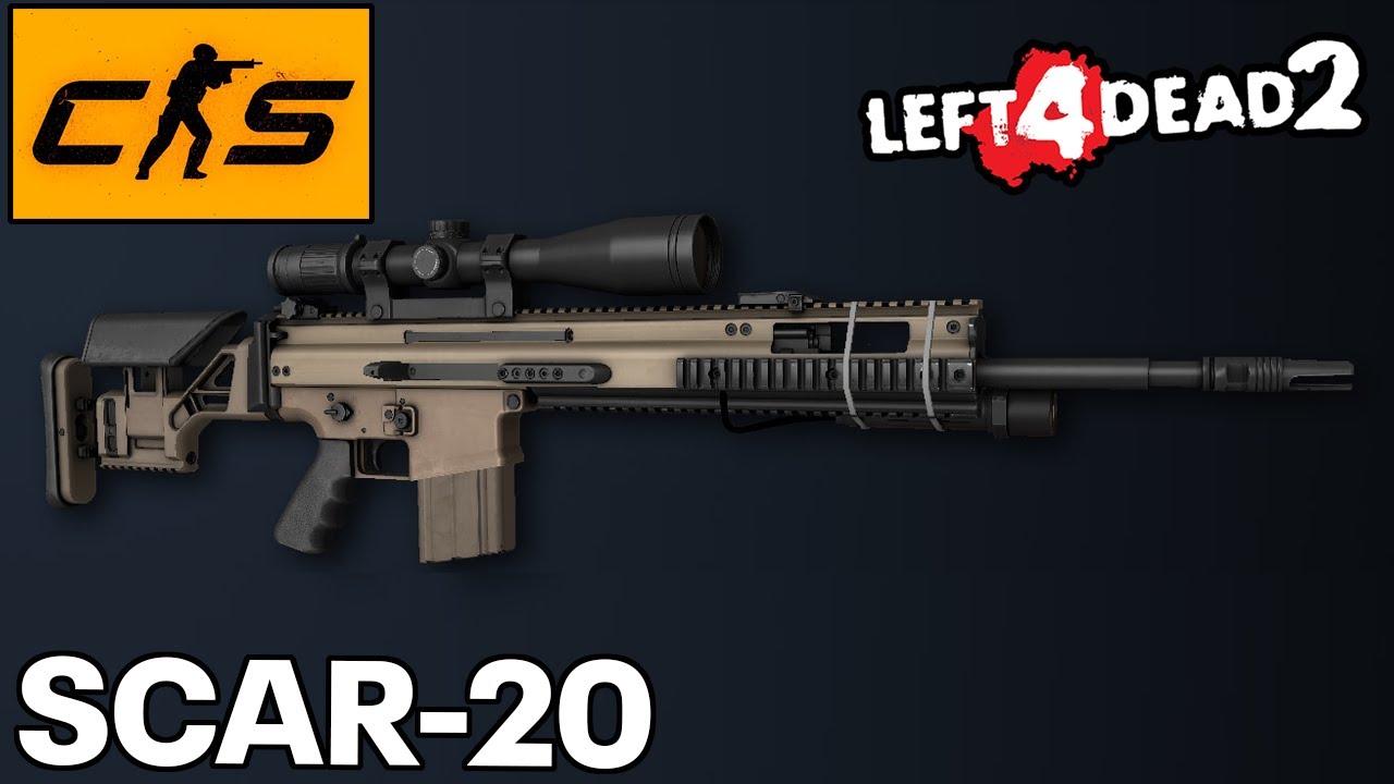SCAR-20 (CS2) in - Left 4 Dead 2 - Mod Highlight - YouTube
