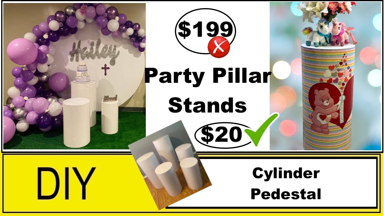 DIY Party Pedestal || Cylinder table | Party decoration ideas | DIY ...
