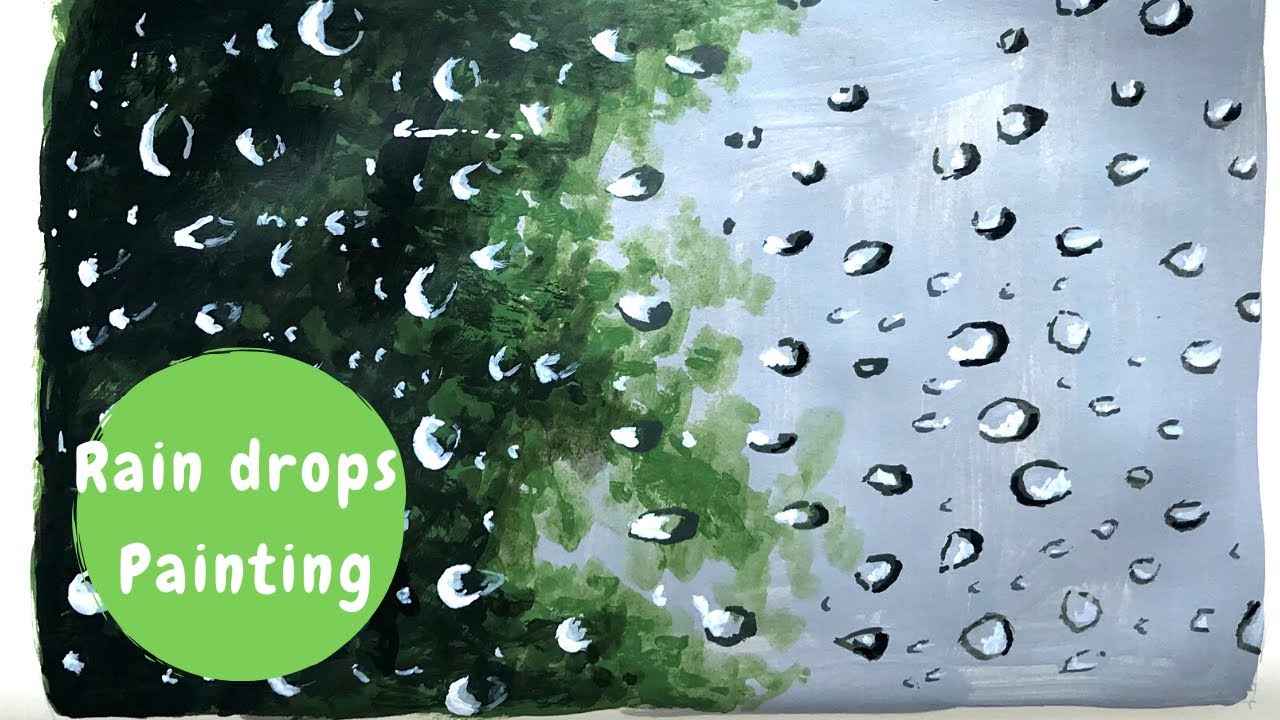 Raindrops Painting - Acrylic - YouTube