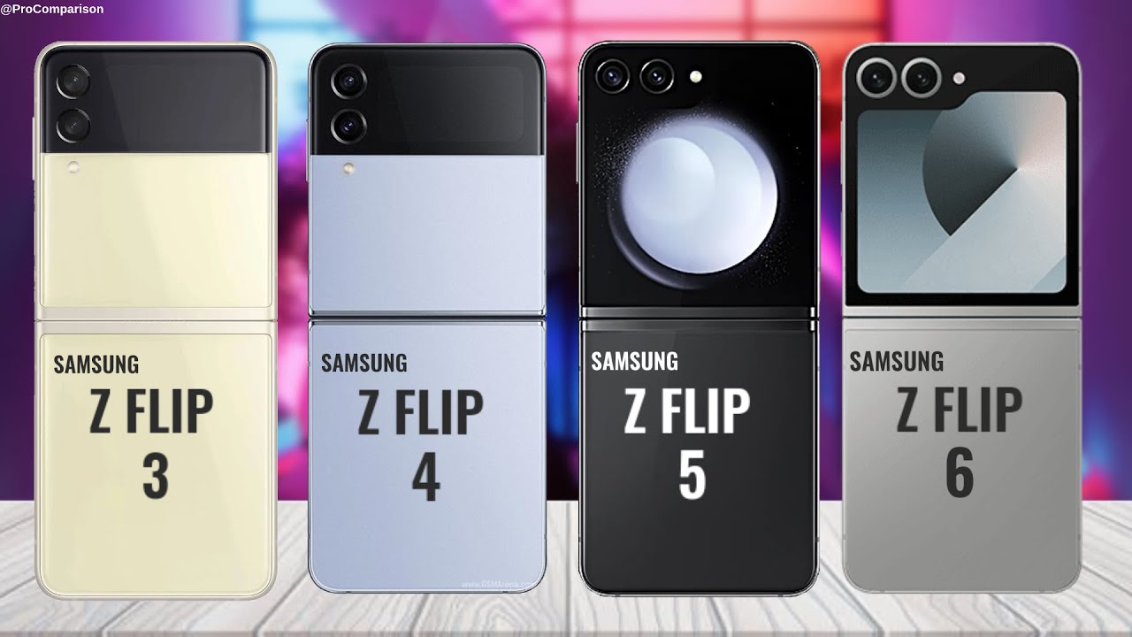 Galaxy Z Flip 3 vs Galaxy Z Flip 4 vs Galaxy Z Flip 5 vs Galaxy Z Flip ...