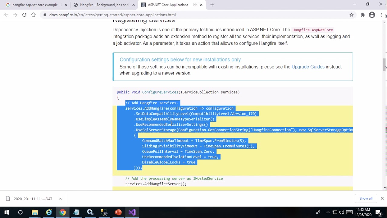 Background jobs with hangfire in .Net core 5 \Asp.Net core 5 - YouTube