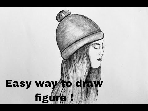 How to Draw a girl wearing a beret, drawing hobby pencil drawing ...
