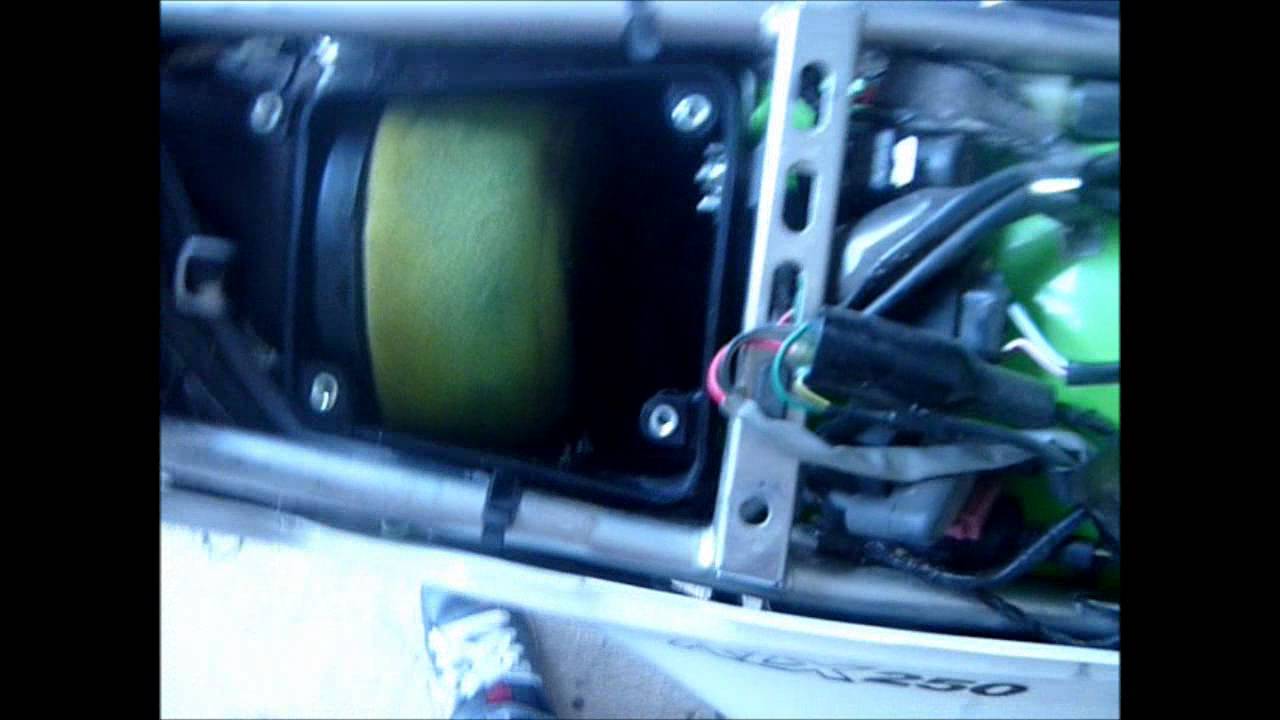 klx 250 07 With open air box and closed air box sound (with stock ...