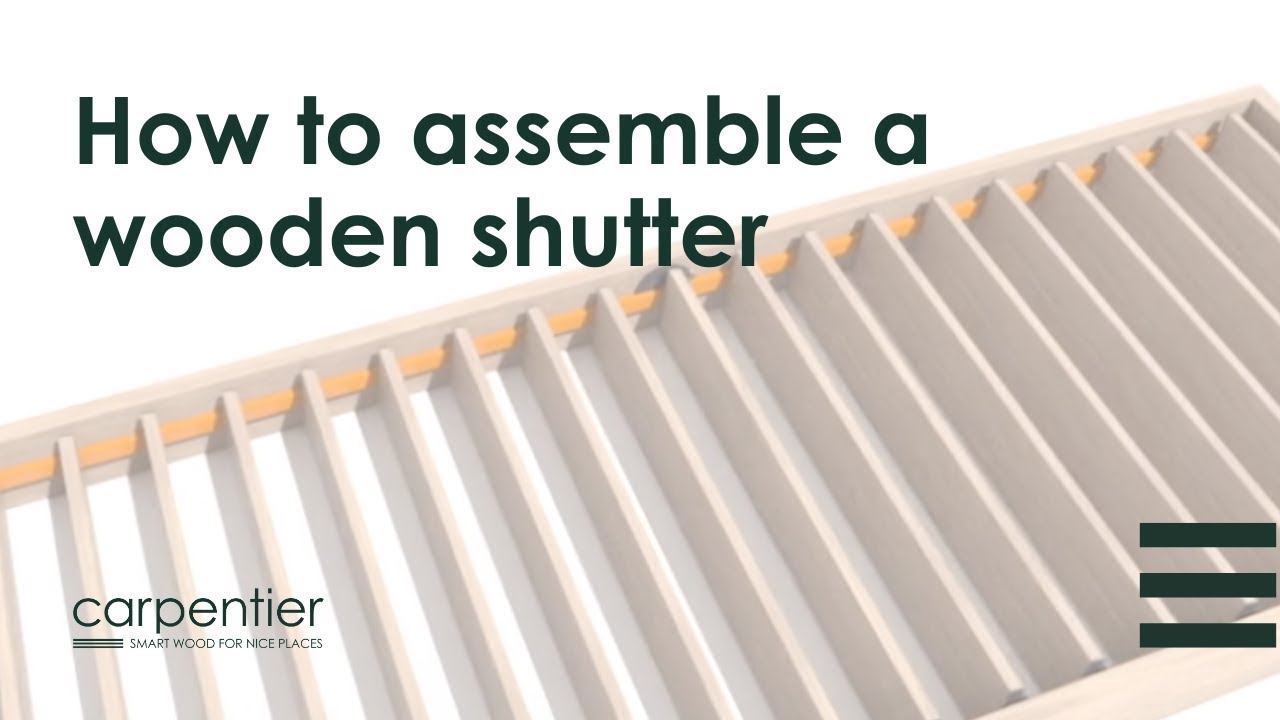 How to assemble a wooden shutter - YouTube