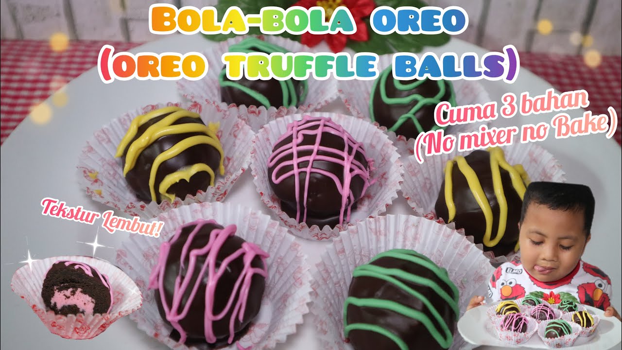 BOLA-BOLA OREO (Oreo Truffle Balls) CUMA 3 BAHAN - NO MIXER NO BAKE ...