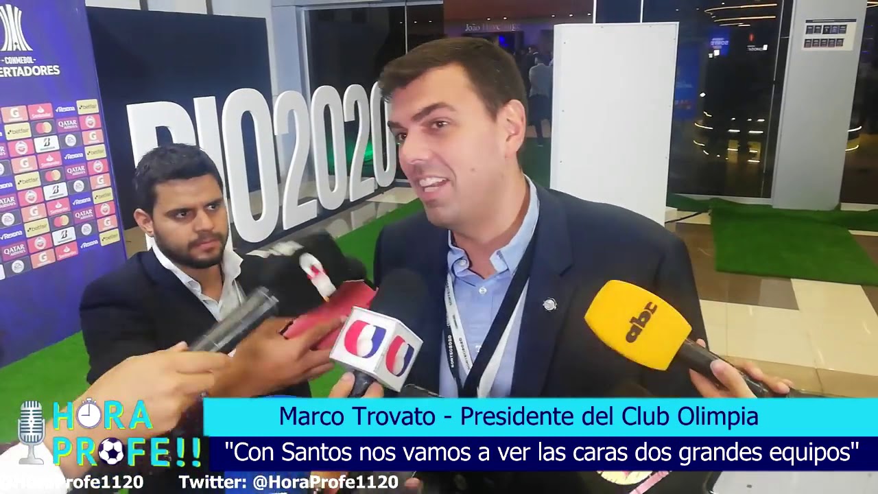 Entrevista a Marco Trovato - Club Olimpia - Sorteo de la Copa Conmebol ...