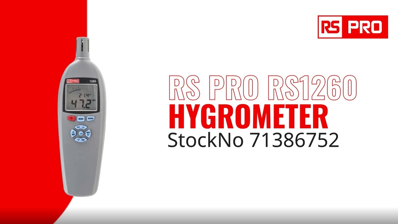 RS PRO 1232210 - RS1260 Hygrometer (71386752) - YouTube
