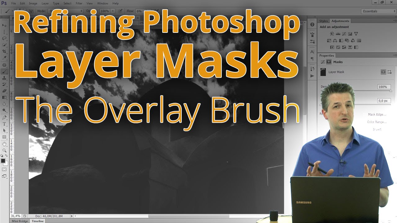 Refining Photoshop Layer Masks - The Overlay Brush - YouTube