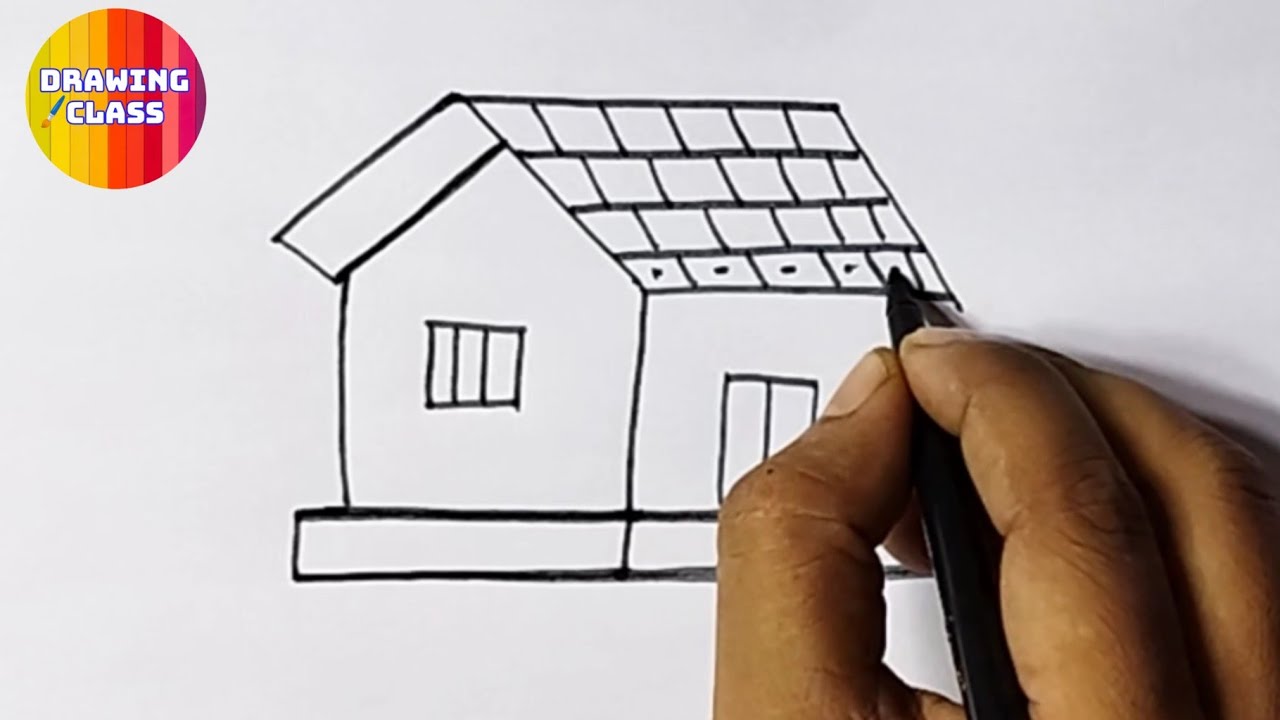 How to draw Easy Village Hurt l Hurt drawing for kids l Hurt drawing ...