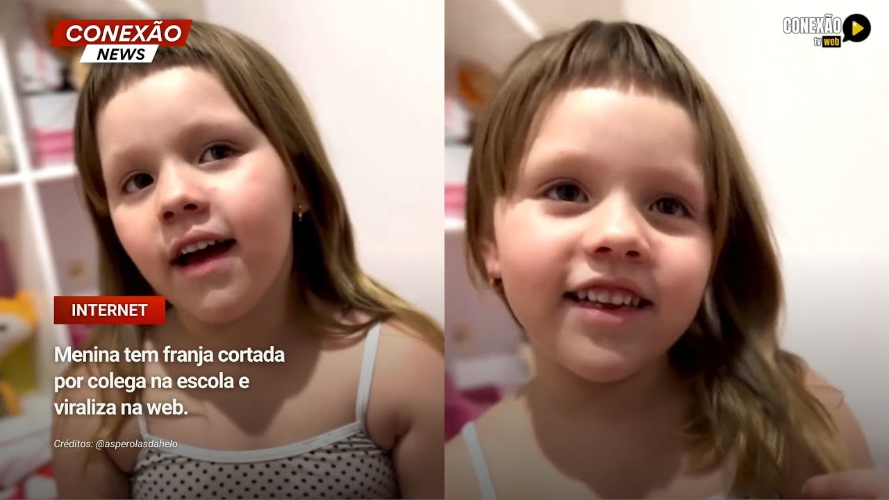 Menina tem franja cortada por colega na escola e viraliza na web. - YouTube