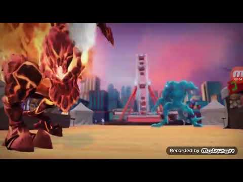 Max Steel vs ateş, su elementor