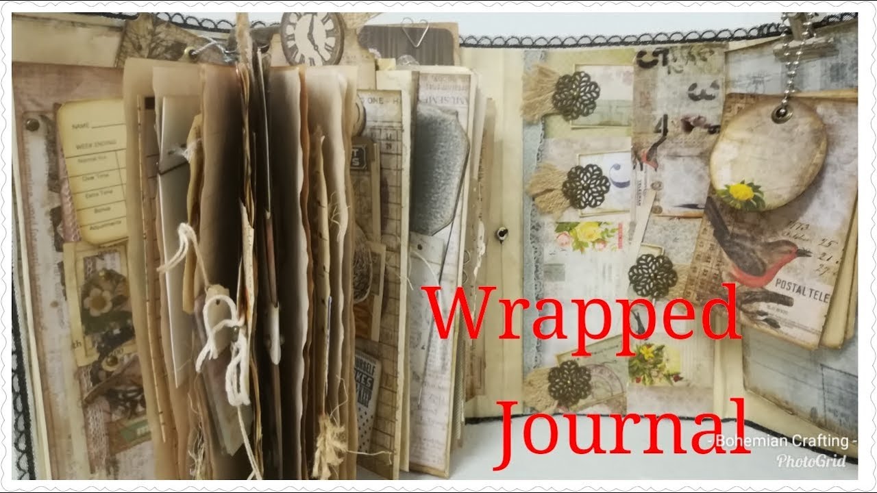 Vintage wrapped journal - YouTube