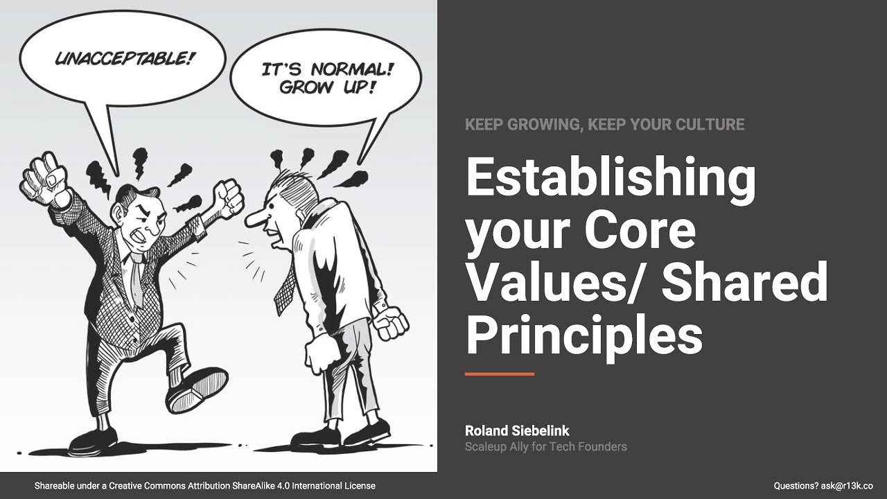 Establishing your Core Values/ Shared Principles - YouTube
