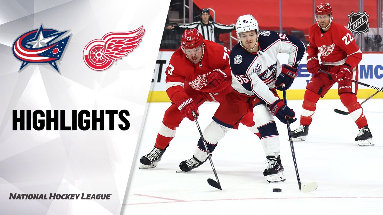 Blue Jackets @ Red Wings 3/28/21 | NHL Highlights - YouTube