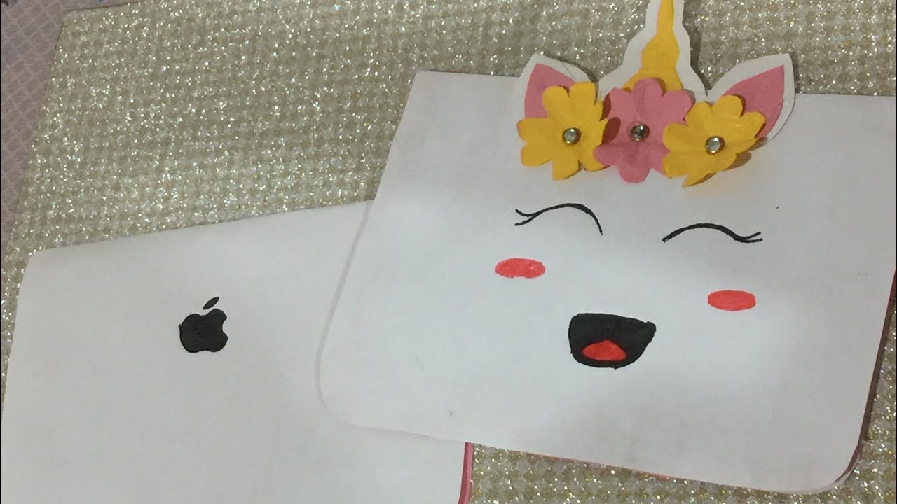 How to make cute laptop with paper|DIY paper laptop - YouTube