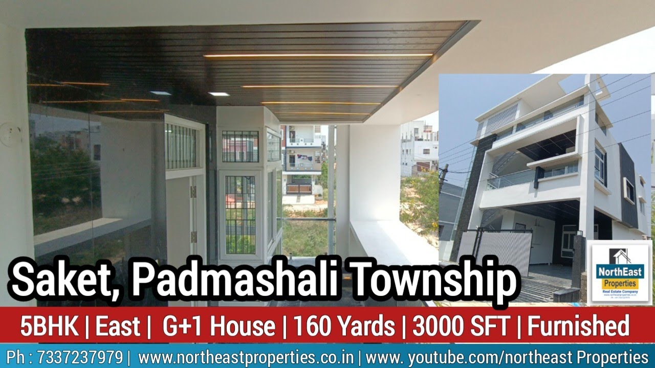5BHK East Facing G+1 House | 160 Yards for Sale in Padmashali Township ...