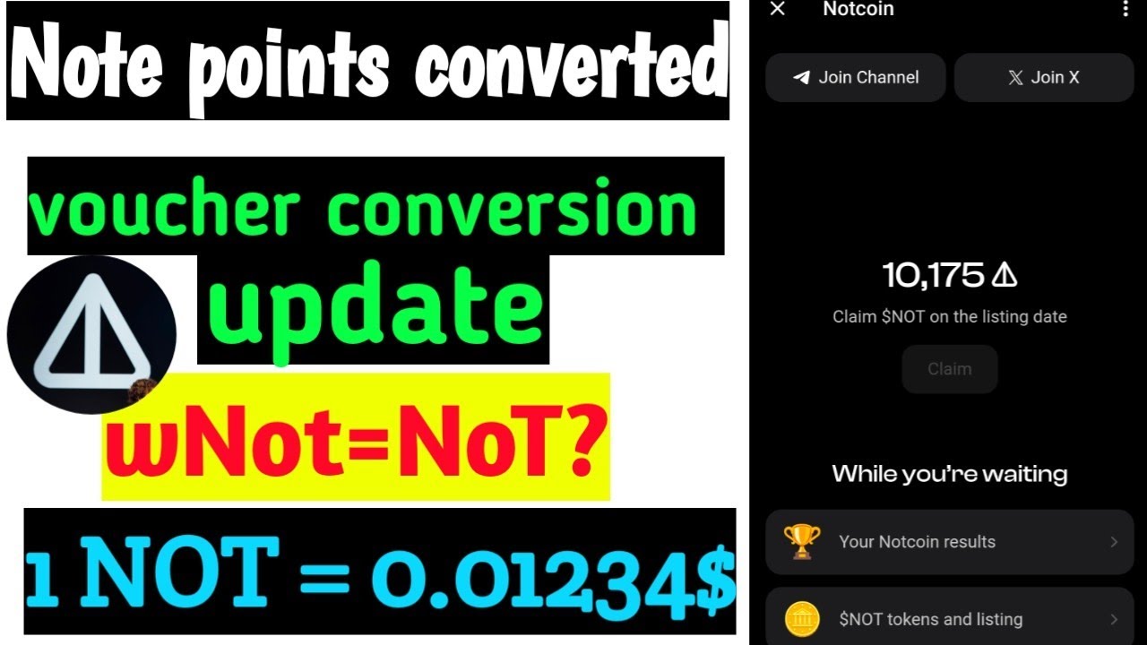 Note voucher conversion in NOTE coin latest update | Note coin price ...