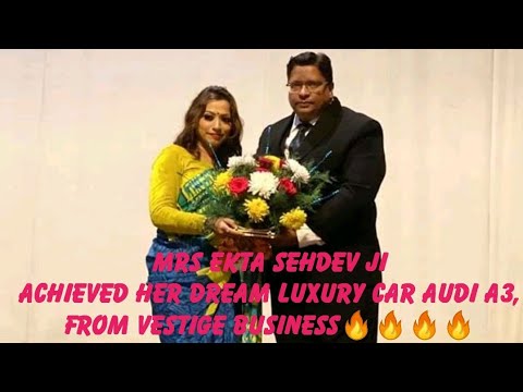 Mrs Ekta Sehdev Ji Achieved Her Dream Luxury Car AUDI A3, from Vestige Business ️ ️ ️💐💐💐 - YouTube