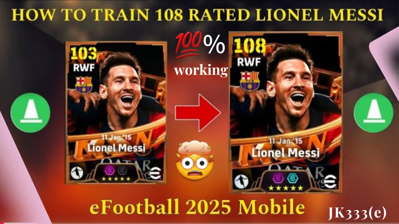 108☠️🔥Big time Blitz Curler messi Best turnin in efootball 25 🔥🥰 JK333 ...