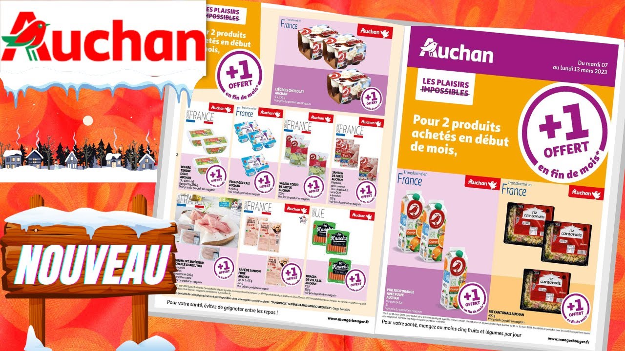 catalogue AUCHAN du 7 au 13 mars 2023 💝💛 Arrivage - FRANCE - YouTube