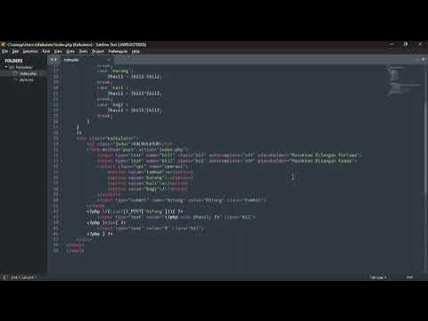 Persentasi Membuat Kalkulator Menggunakan PHP Sublime text - YouTube