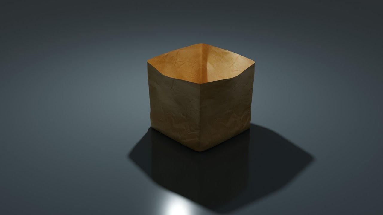 Blender 3d.We create a 3d model of a paper bag - YouTube