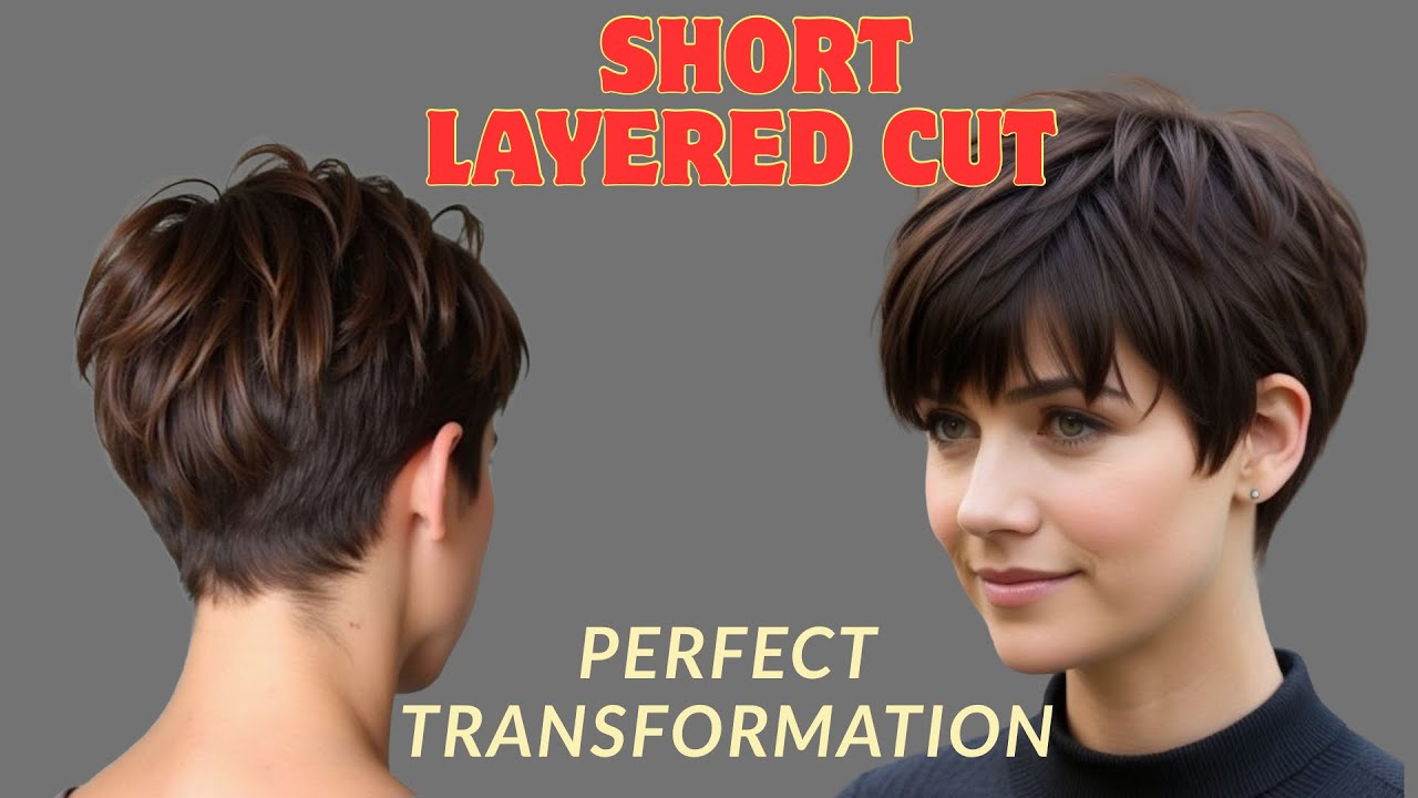 Pixie Cut Technique | Short Layered Haircut Tutorial (Step-by-Step ...