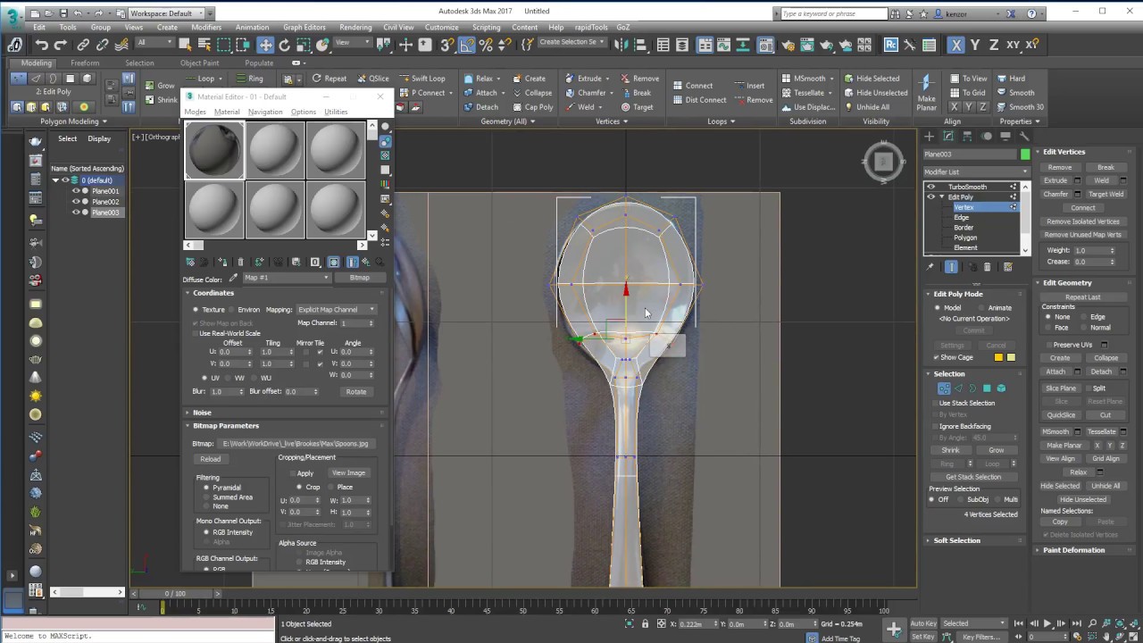 Start Max modelling 7: Turbosmooth 2 - YouTube