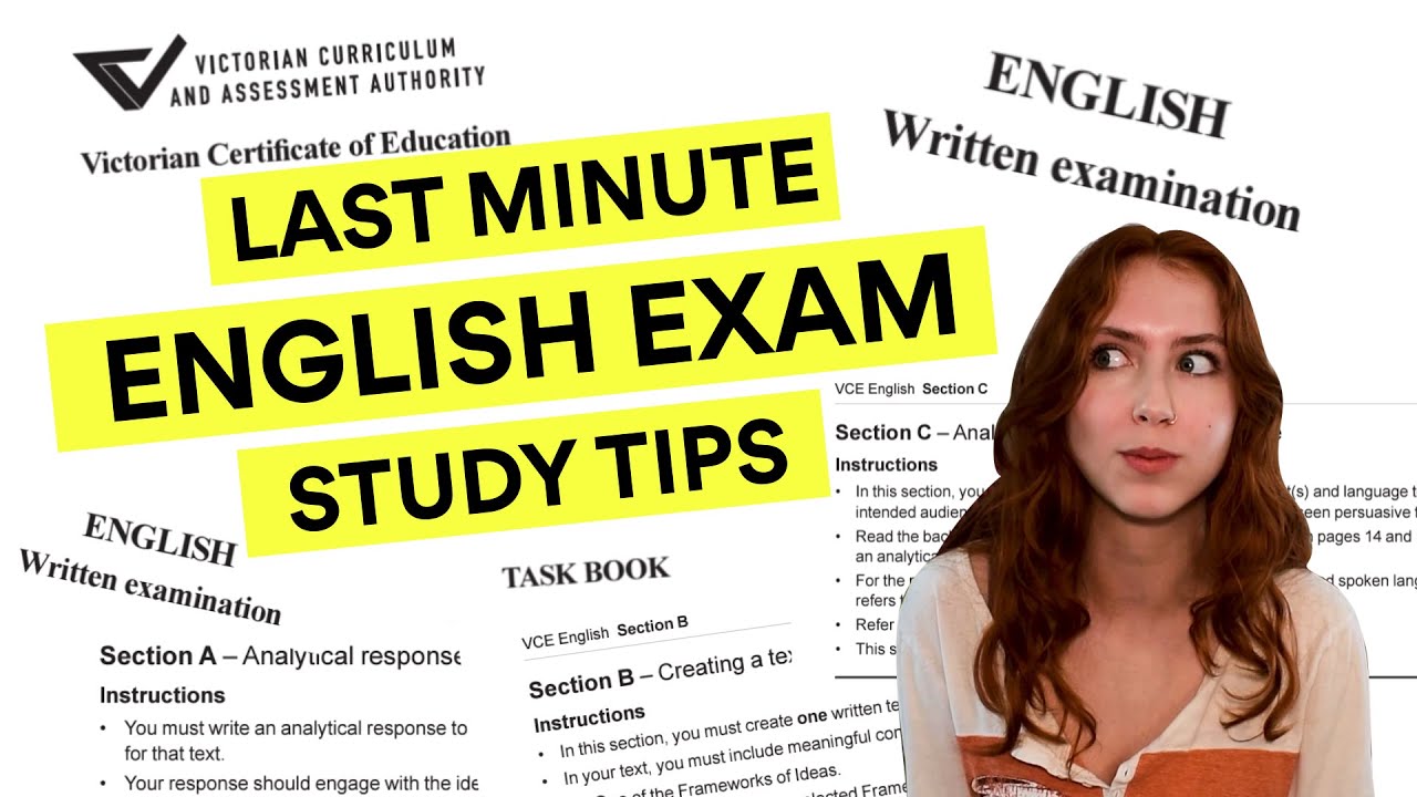 Last Minute English VCE Exam Study Tips - YouTube