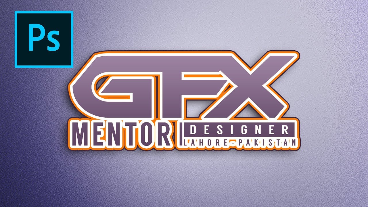 Multi Border Text Style in Photoshop 2019 by GFX Mentor Designer - YouTube