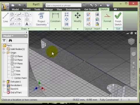 Autodesk Inventor 2011 Emboss - YouTube