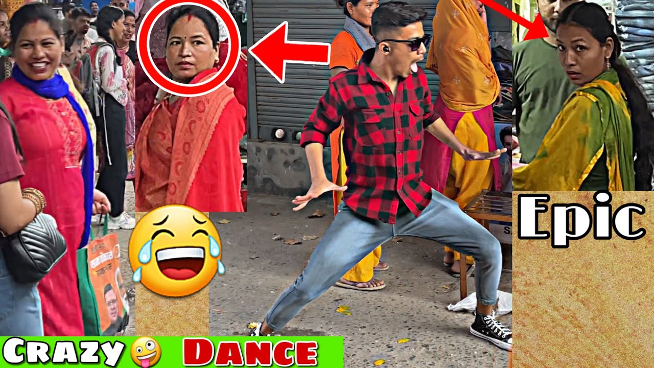Prank on Public🤣||Cute Girls reaction😃 ️||Dance in Public🤪||Crazy dance ...