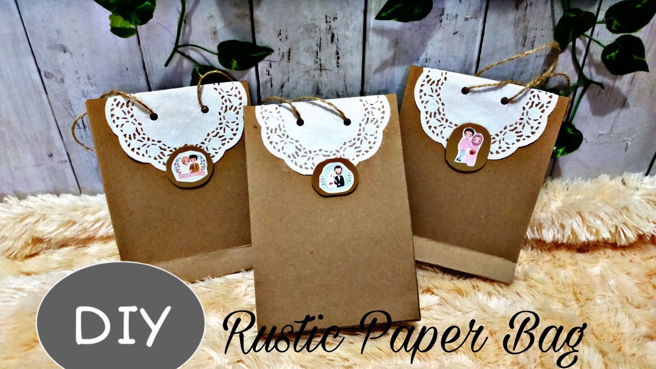Cara Mudah Membuat Rustic Paper Bag untuk Souvenir | DIY Gift Bag ...