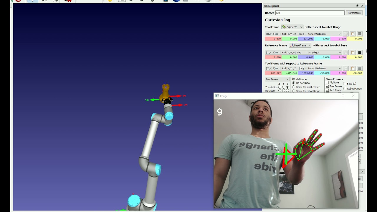 RoboDK Hand Controlled Teleop Demo - YouTube