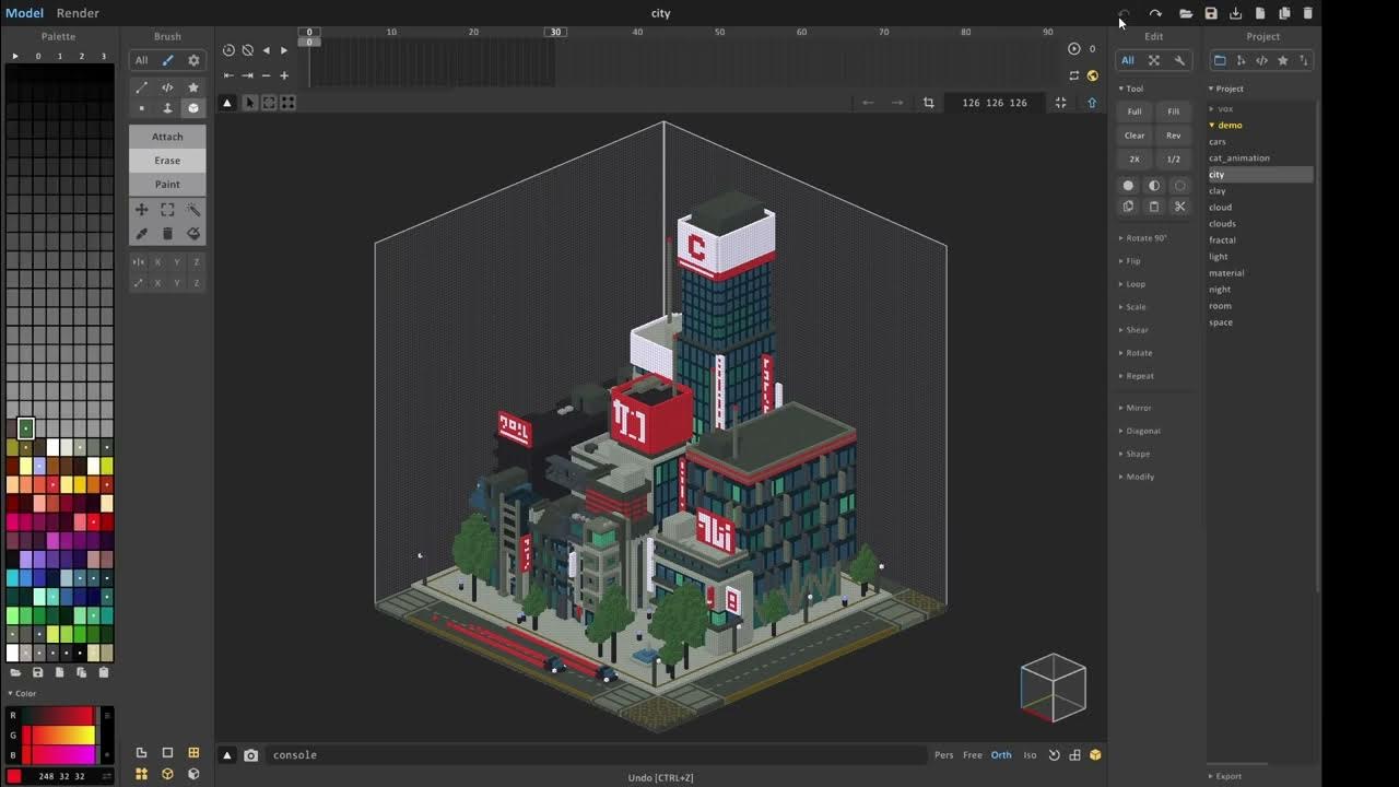 MagicaVoxel 0.99.7.1: Palette Modification - YouTube