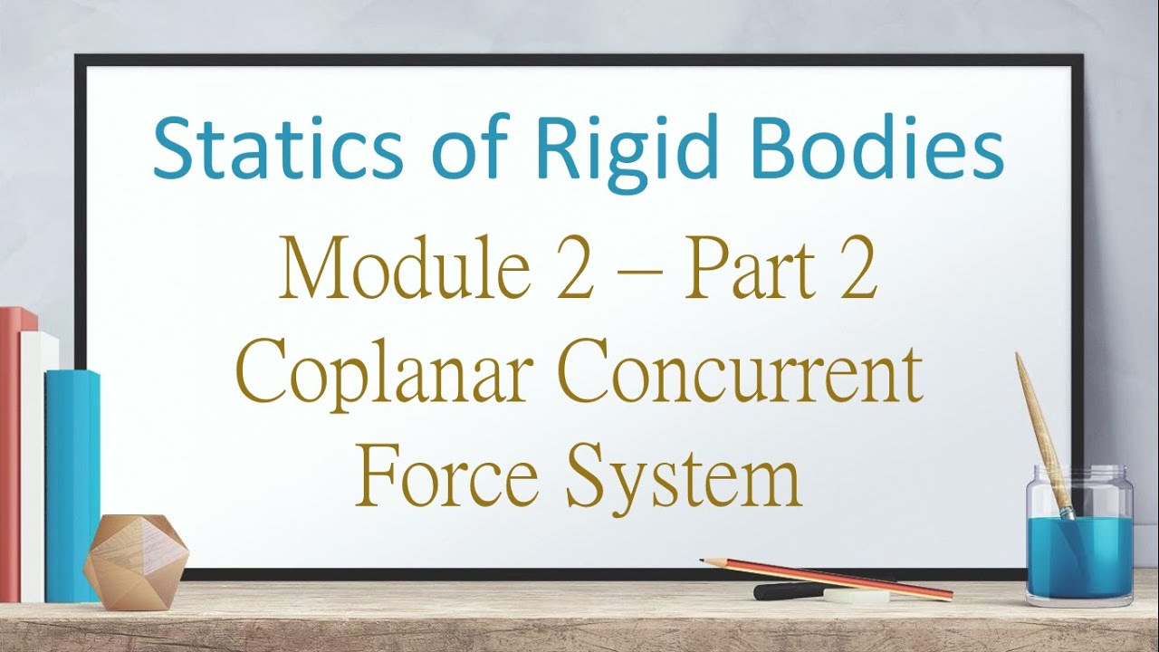 Equilibrium Of Coplanar Concurrent Force System Module 2 Part 2 Youtube