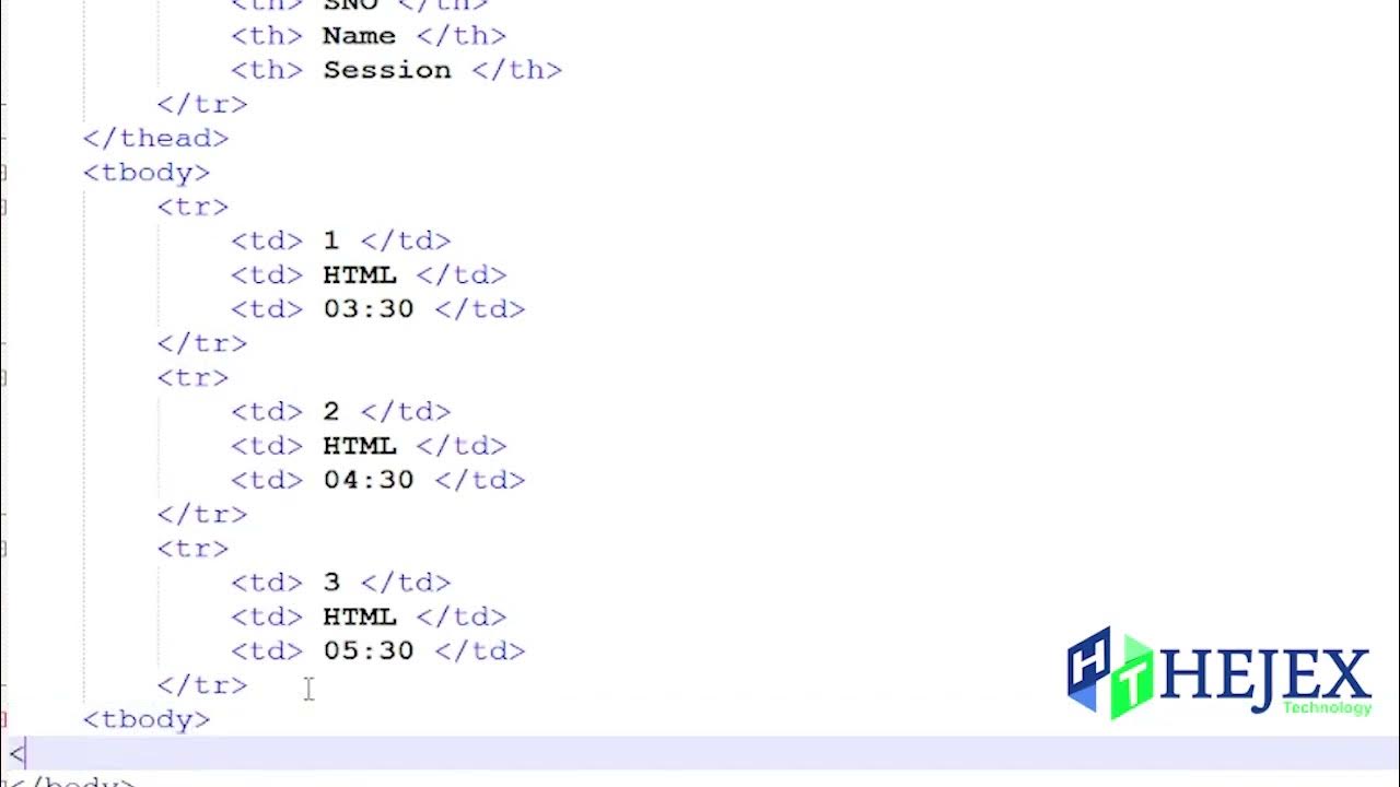 Bootstrap part 2 |Tables using Bootstraps | Learn Web Development with Hejex Technology - YouTube