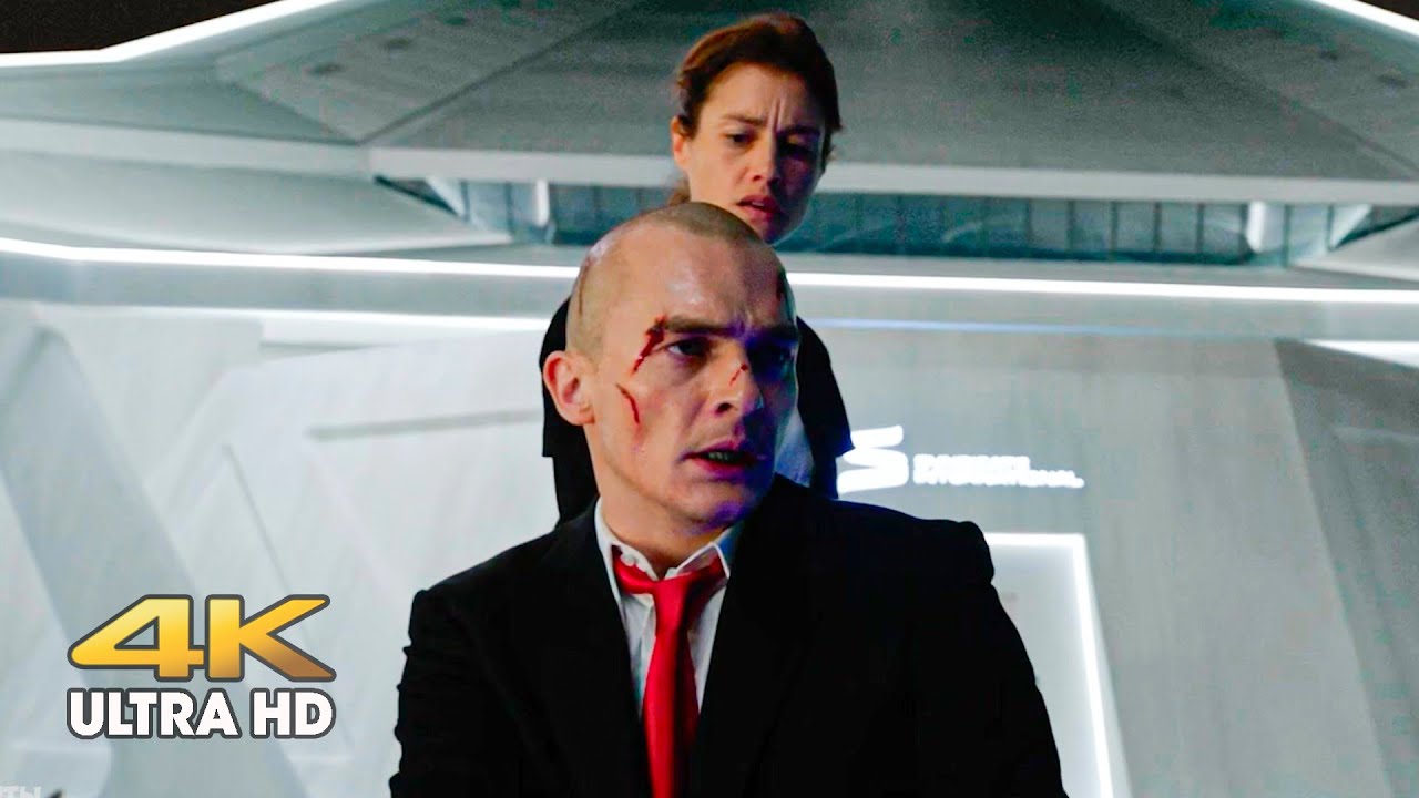 Agent 47 and Katya are trying to save their father. Shootout on the ...
