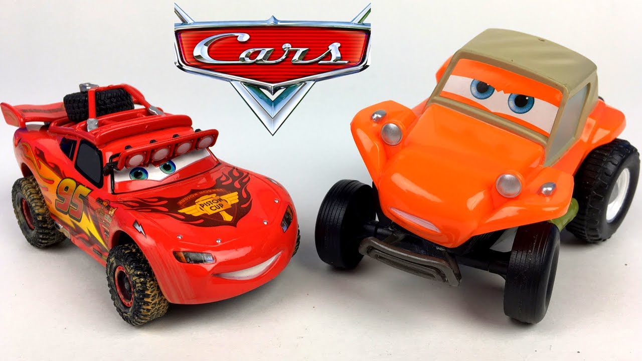UNBOXING DISNEY PIXAR CARS SANDY DUNES & STORY WITH LIGHTNING MCQUEEN ...