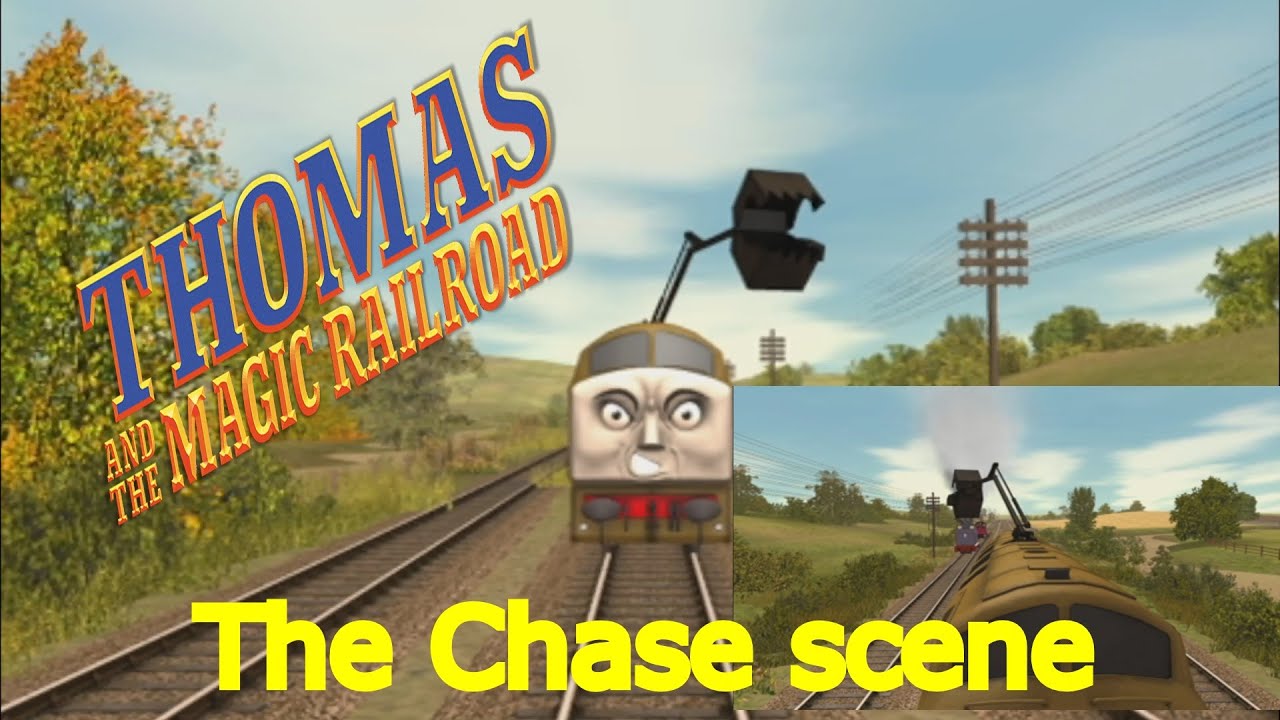 Thomas and the magic railroad chase scene trainz remake - YouTube