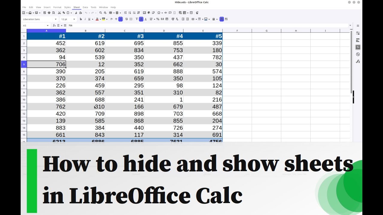 How To Hide And Show Sheets In LibreOffice Calc YouTube How To Hide And Show Sheets In LibreOffice Calc YouTube