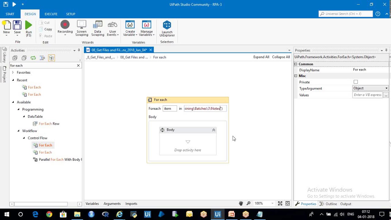UiPath 08 Get Files From Directory And Read Text Files Using List 2018 UiPath 08 Get Files From Directory And Read Text Files Using List 2018